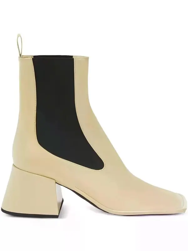 JIL SANDER Square-toe Block-heel Boots