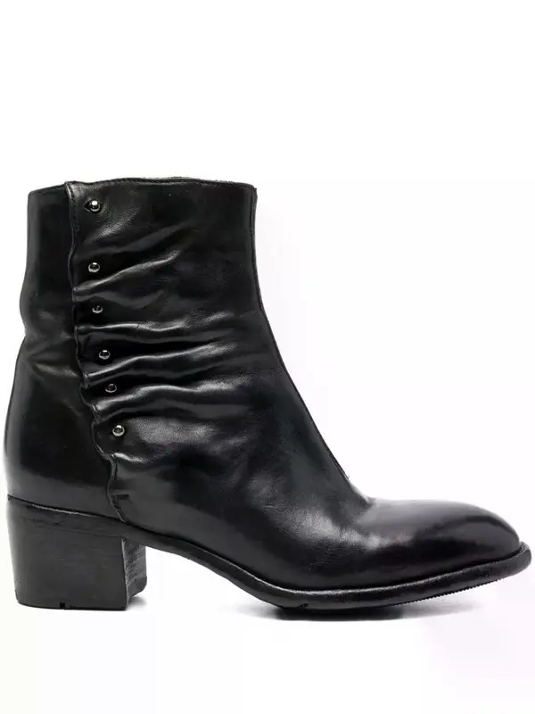 LEMARGO 50mm Zipped Ruched Ankle Boots