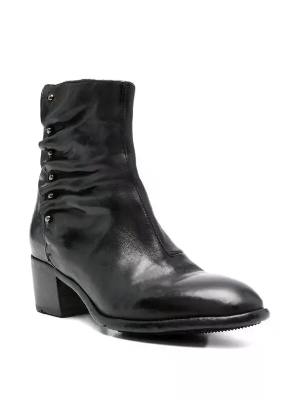 LEMARGO 50mm Zipped Ruched Ankle Boots