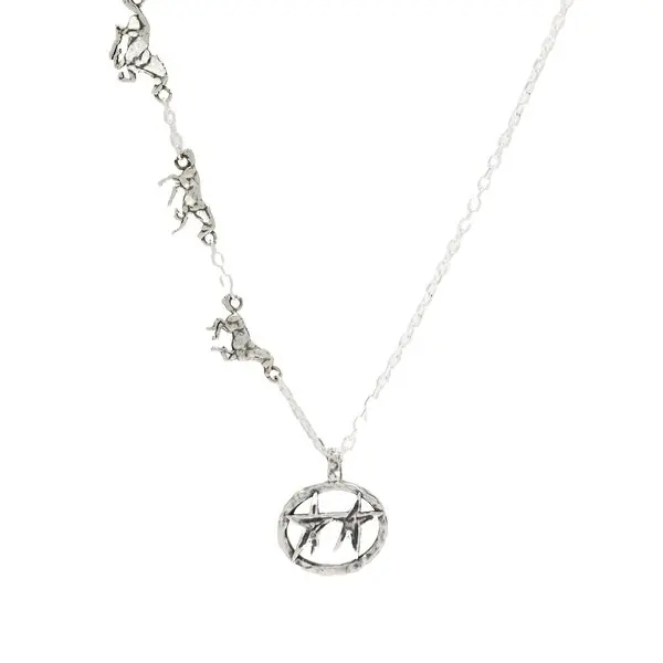 TWOJEYS Superstar Three Horse Necklace - Silver
