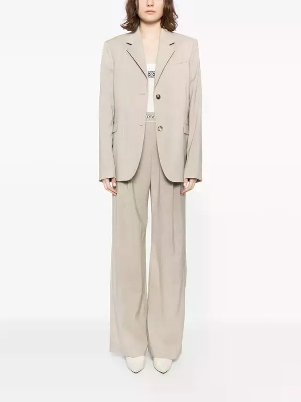 Loewe Tied-back Wool Blazer - Neutrals