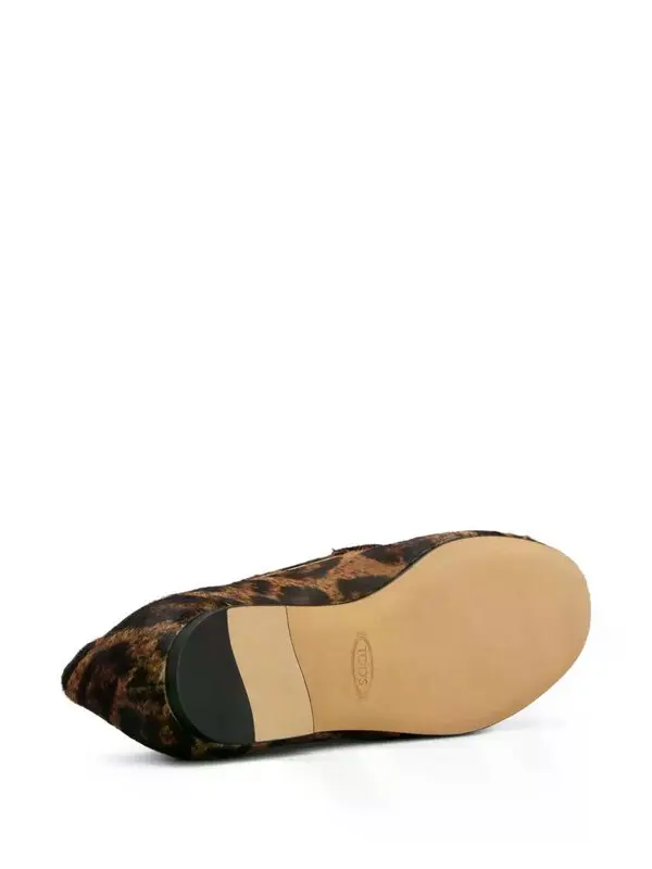 TOD'S Leopard-print Loafers