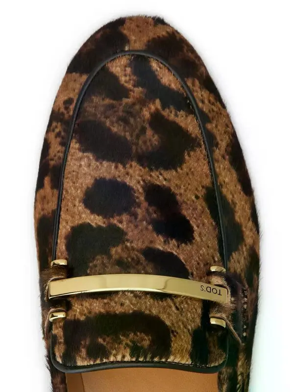 TOD'S Leopard-print Loafers