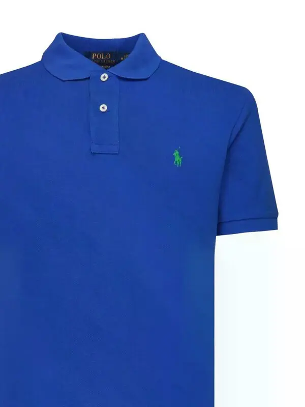 Polo Ralph Lauren Embroidered-logo Polo Shirt - Blue