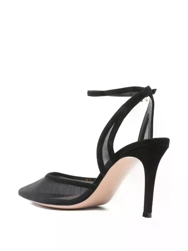 GIANVITO ROSSI 80mm Mesh Panel Pumps - Black