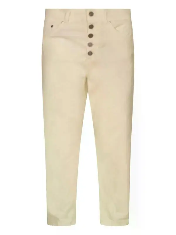 DONDUP Logo-patch Trousers - Neutrals
