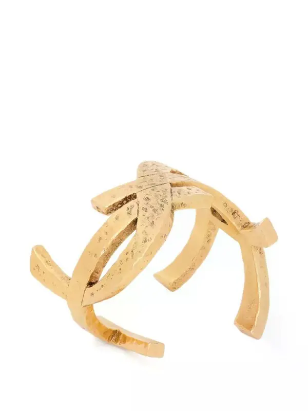 Saint Laurent Cassandre Open Cuff Bracelet - Gold