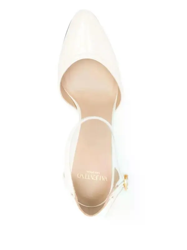 Valentino Garavani 100mm Ankle-strap Leather Pumps - Neutrals
