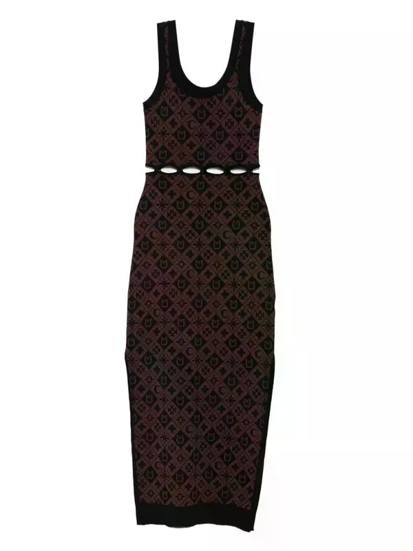 Nanushka Cut-out Patterned Midi Dress