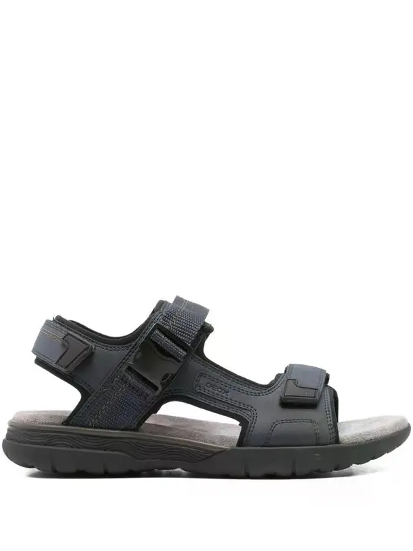Geox Buckle-strap Sandals With Hook-and-loop Fastening - Blue