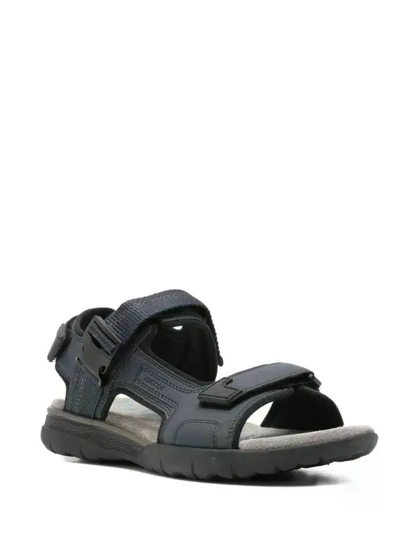 Geox Buckle-strap Sandals With Hook-and-loop Fastening - Blue