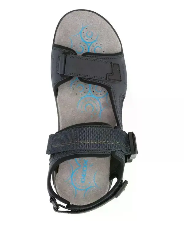 Geox Buckle-strap Sandals With Hook-and-loop Fastening - Blue