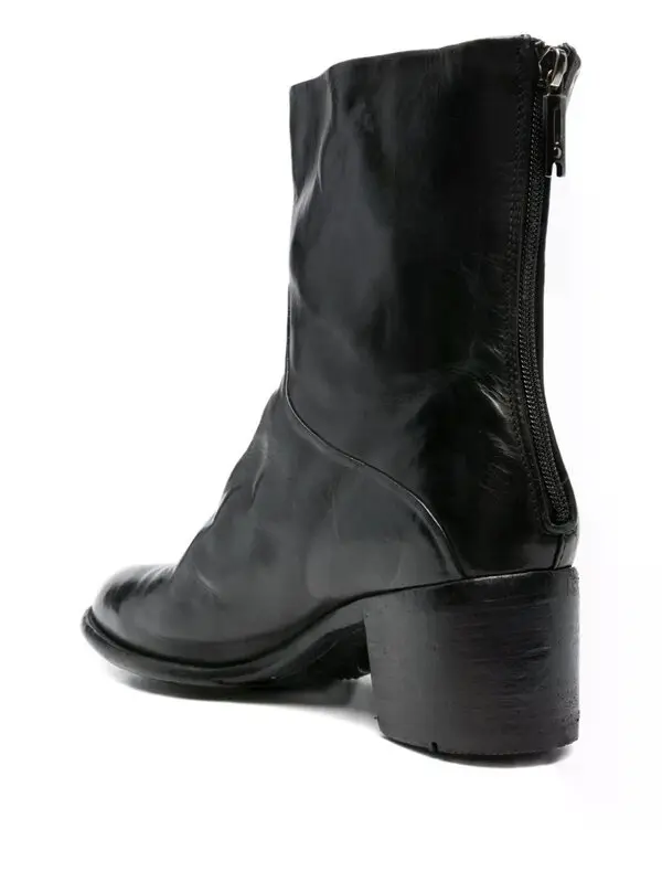 LEMARGO Zip-detail Block-heel Boots