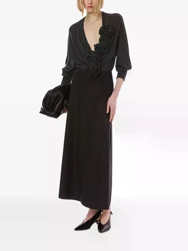 Alberta Ferretti High-waisted Midi Skirt