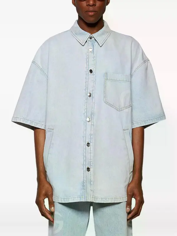 Gucci Short-sleeve Denim Shirt