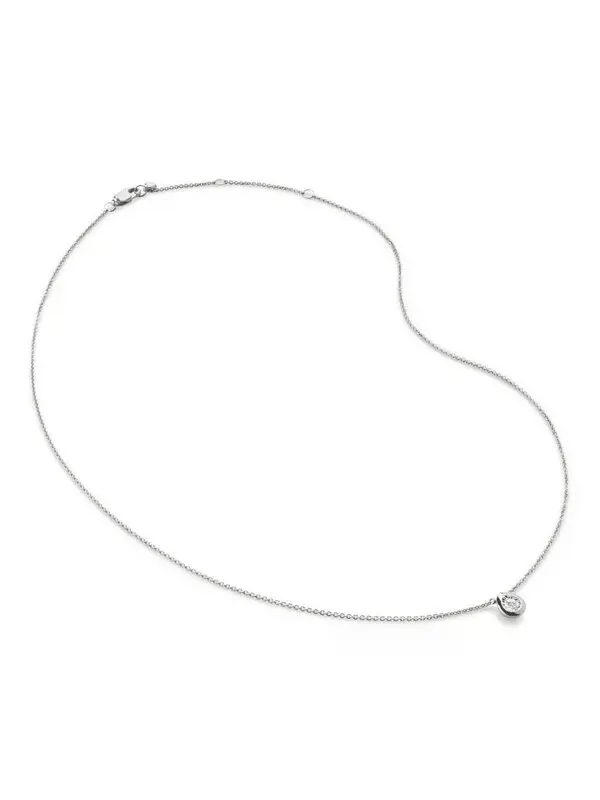 Monica Vinader Solitaire Chain Necklace - Silver