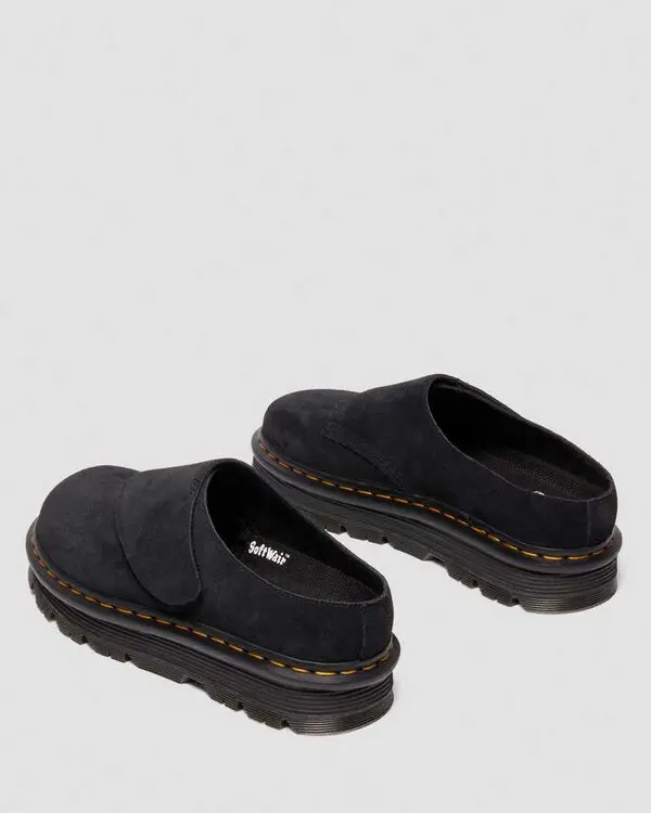 Dr. Martens Zebzag Anywair Suede Mules - Black