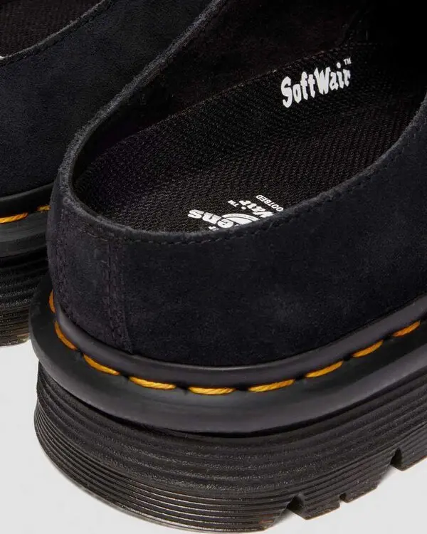 Dr. Martens Zebzag Anywair Suede Mules - Black