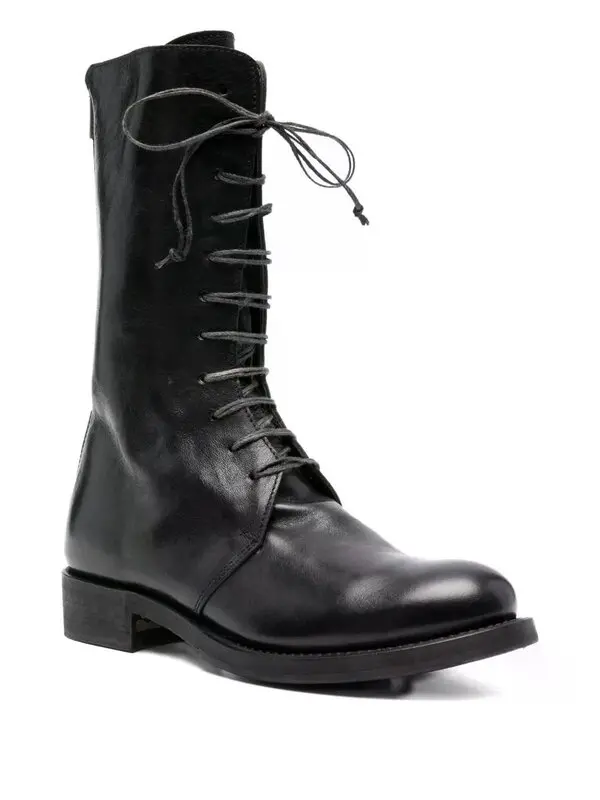 SHOTO Lace-up Leather Boots