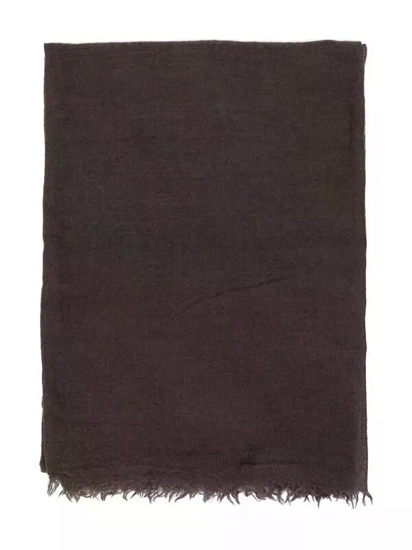 Rick Owens Frayed-edge Scarf - Brown