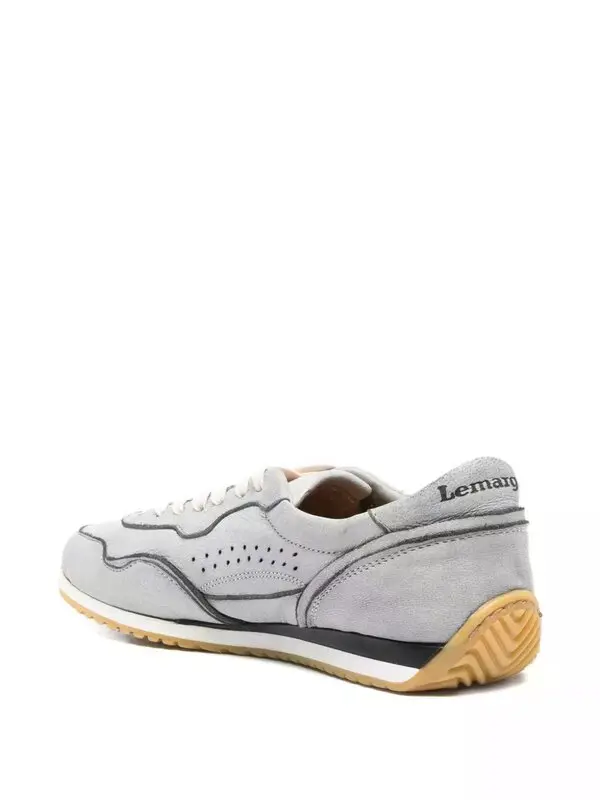 LEMARGO Perforated Suede Sneakers - Grey