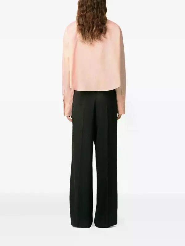Ami De Coeur Cropped Oversized Shirt - Pink