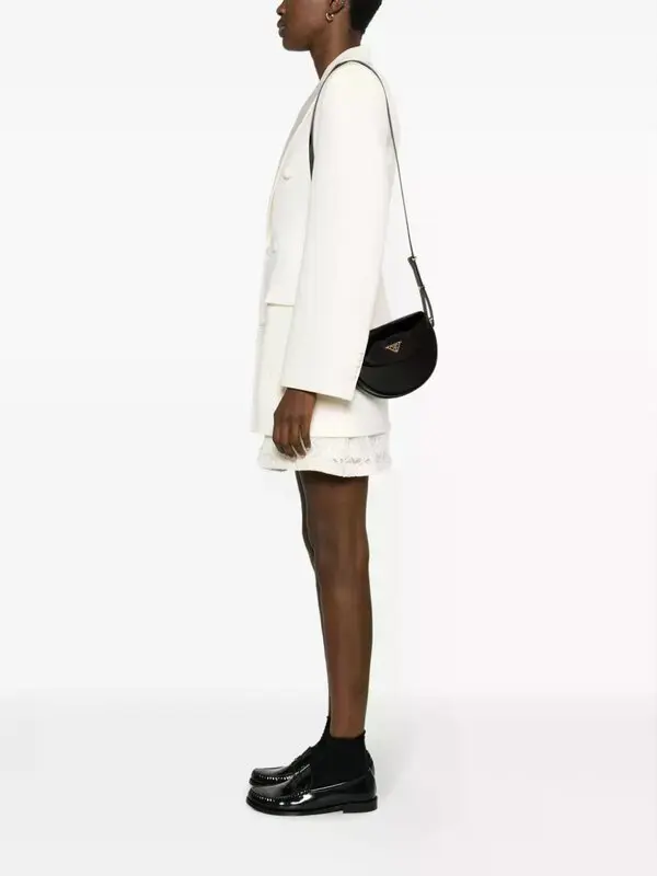 Prada Triangle-logo Patent Leather Shoulder Bag