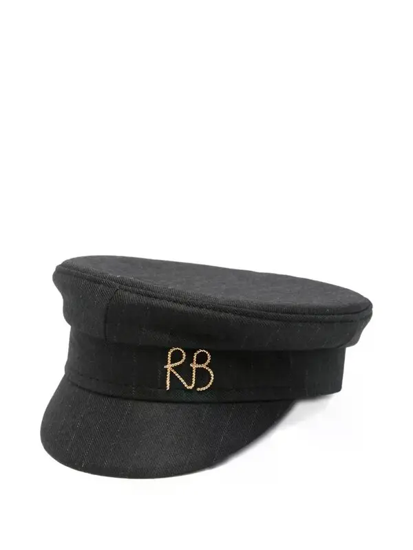 Ruslan Baginskiy Stripe-pattern Beret - Black