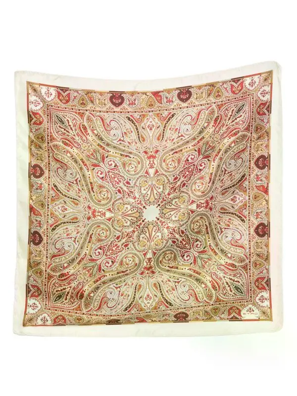 Etro Paisley-pattern Silk Scarf - Neutrals
