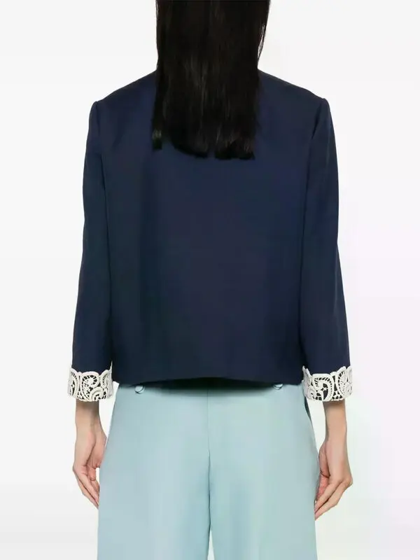 Valentino Garavani Lace-trimmed Button-detailed Jacket