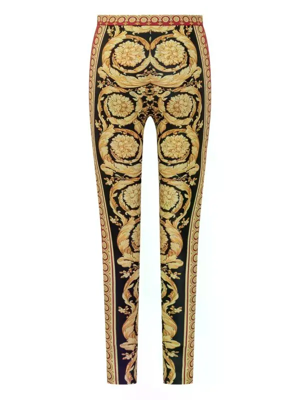 Versace Barocco Print Leggings - Black