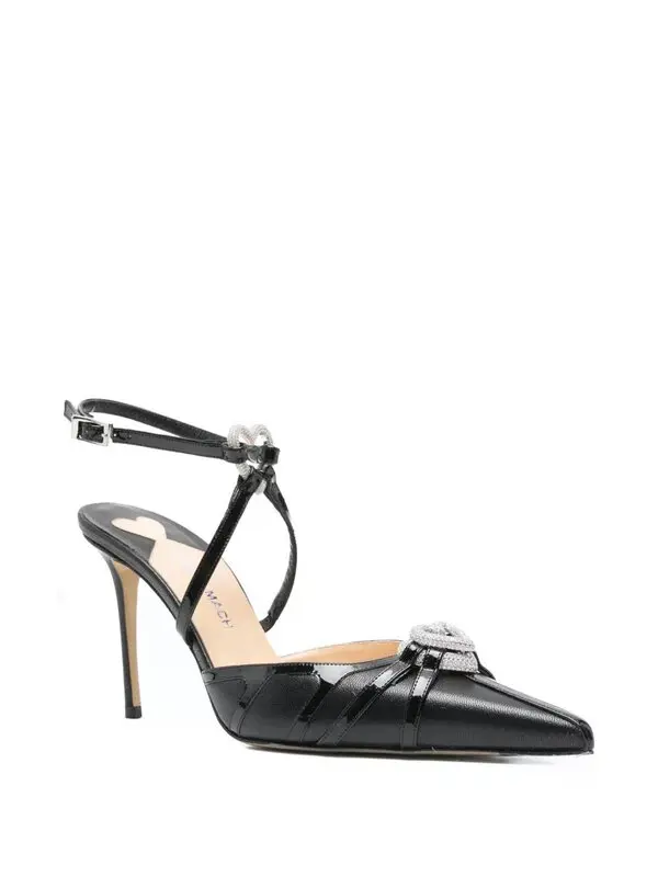 Mach & Mach 100mm Heart-embellished Pumps