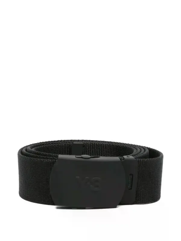 Y3 Embossed Buckle Belt - Black