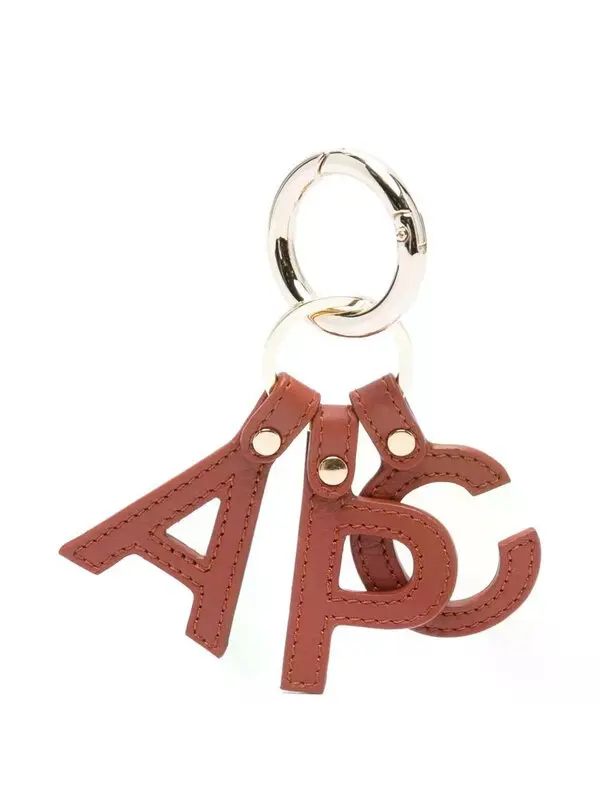 A.p.c. Leather-charm Keyring - Red