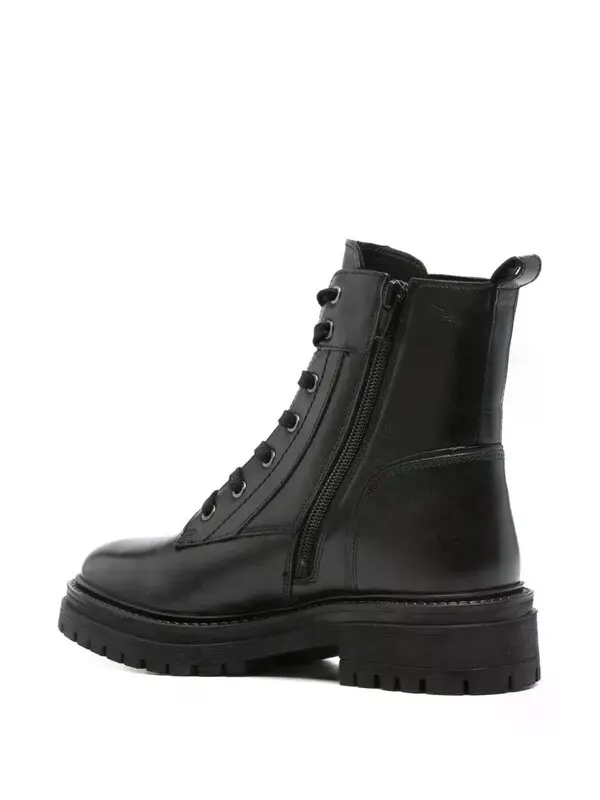 Geox Lace-up Leather Ankle Boots