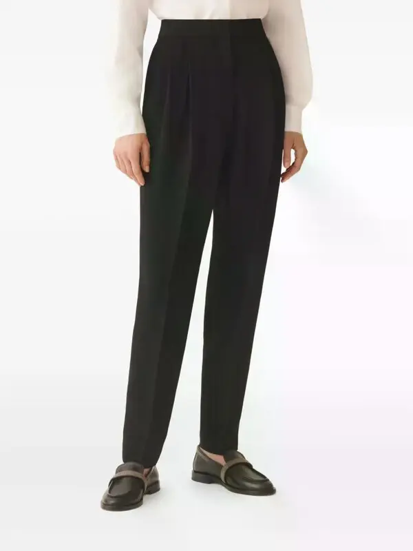 Fabiana Filippi Cady Pleated High-waisted Trousers