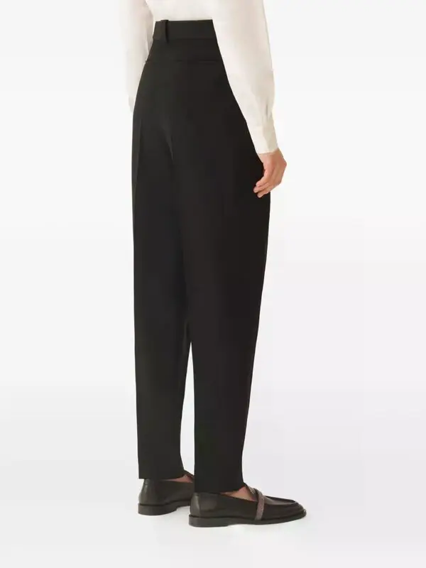 Fabiana Filippi Cady Pleated High-waisted Trousers