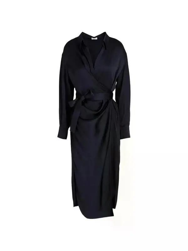 Brunello Cucinelli Long-sleeve Midi Shirt Dress - Blue
