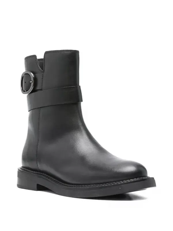 Geox Buckle-detail Leather Ankle Boots