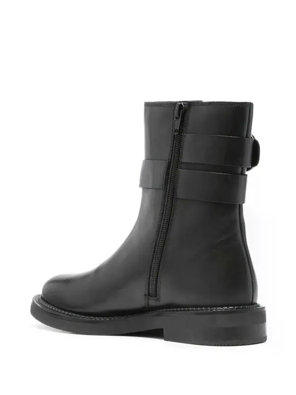 Geox Buckle-detail Leather Ankle Boots