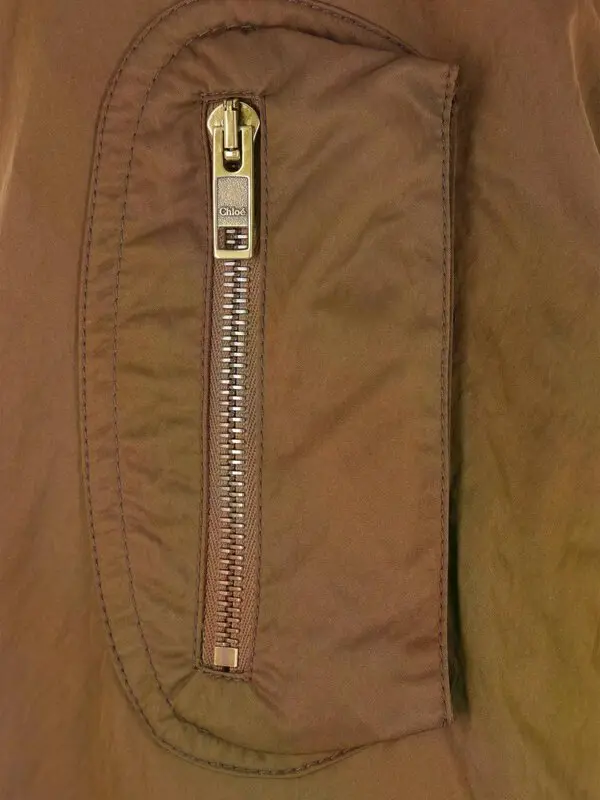 Chloé Zip-front Bomber Jacket - Brown