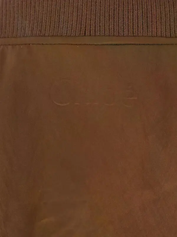 Chloé Zip-front Bomber Jacket - Brown