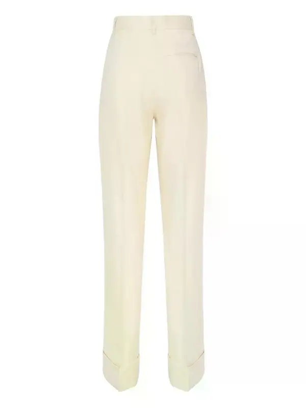 Andamane Pleated-front Cuffed-hem Trousers
