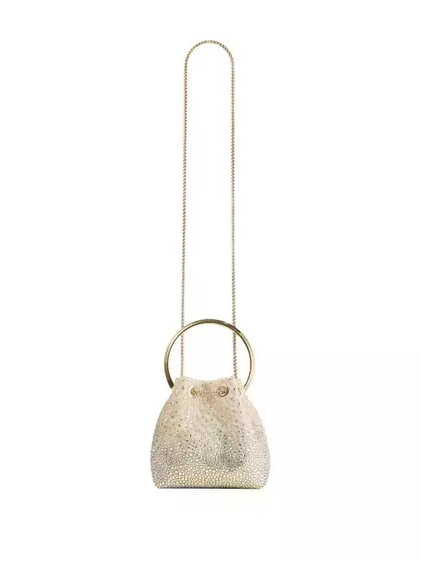 JIMMY CHOO Bon Bon Crystal-embellished Bucket Bag