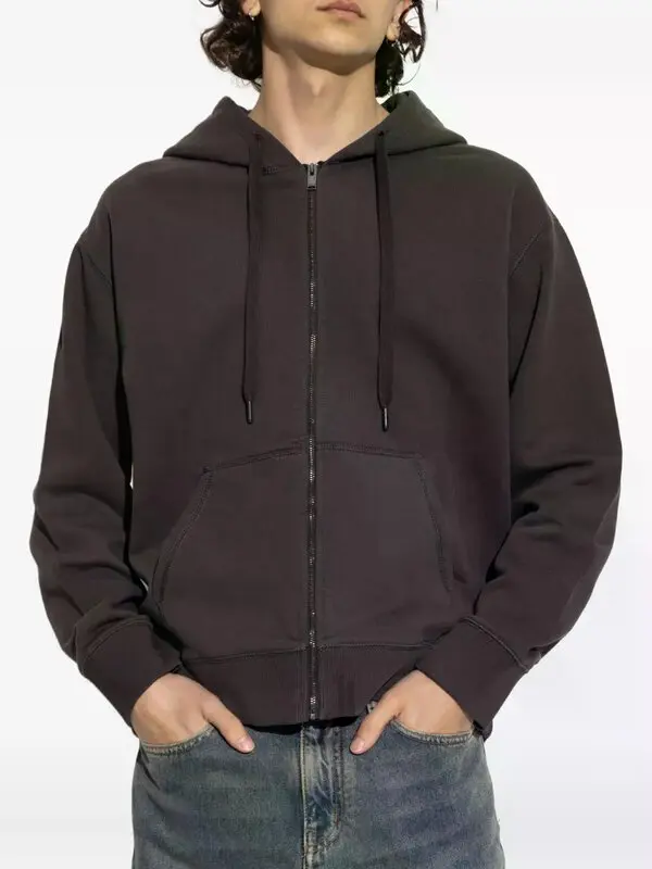 Zadig&Voltaire Skull-print Zip-up Hoodie - Brown