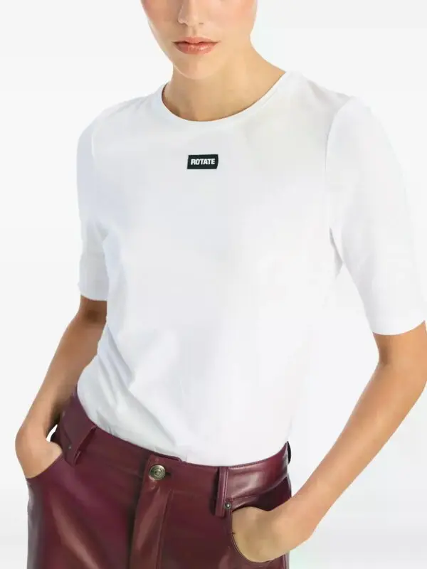 ROTATE BY BIRGER CHRISTENSEN Logo-patch Short-sleeve T-shirt