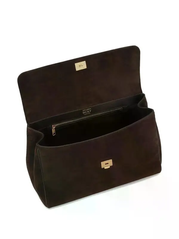 Dolce & Gabbana My Sicily Suede Tote - Brown
