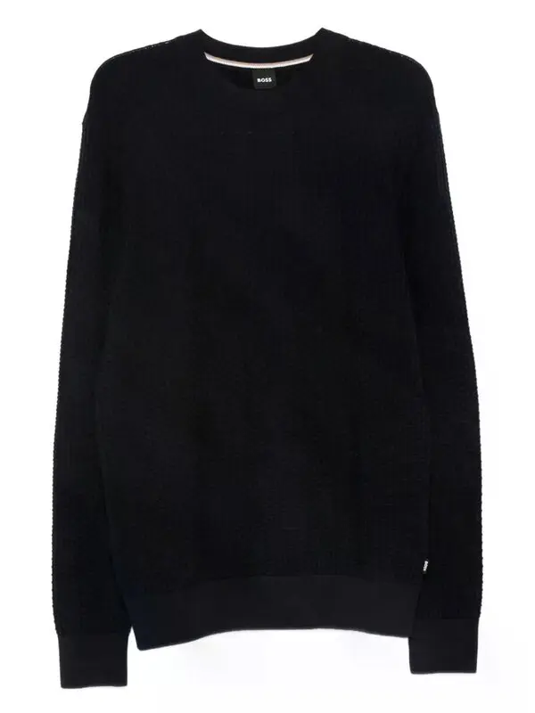 BOSS Cotton Crew Neck Sweater
