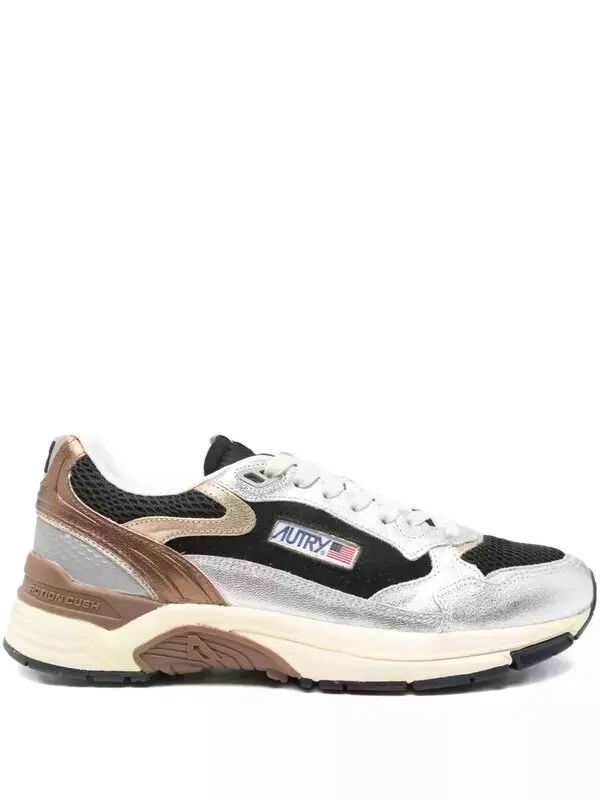 AUTRY Hyperway Metallic Leather Sneakers - Black