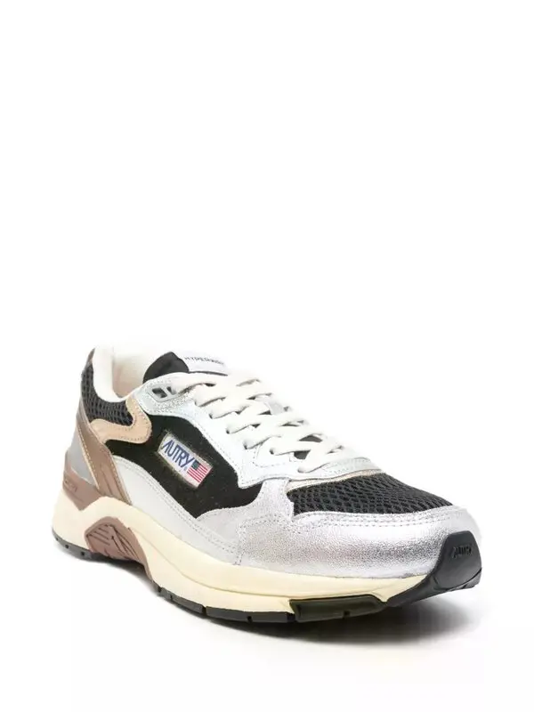 AUTRY Hyperway Metallic Leather Sneakers - Black